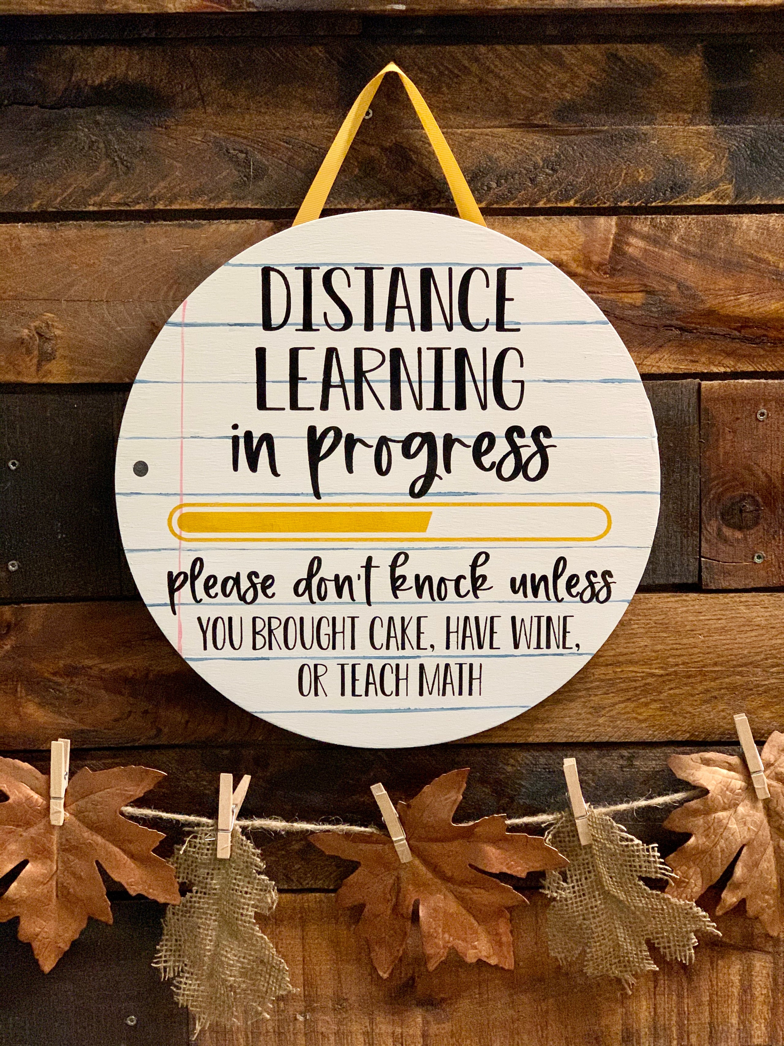 Distance Learning Door Hanger | Creative Juice Crafts